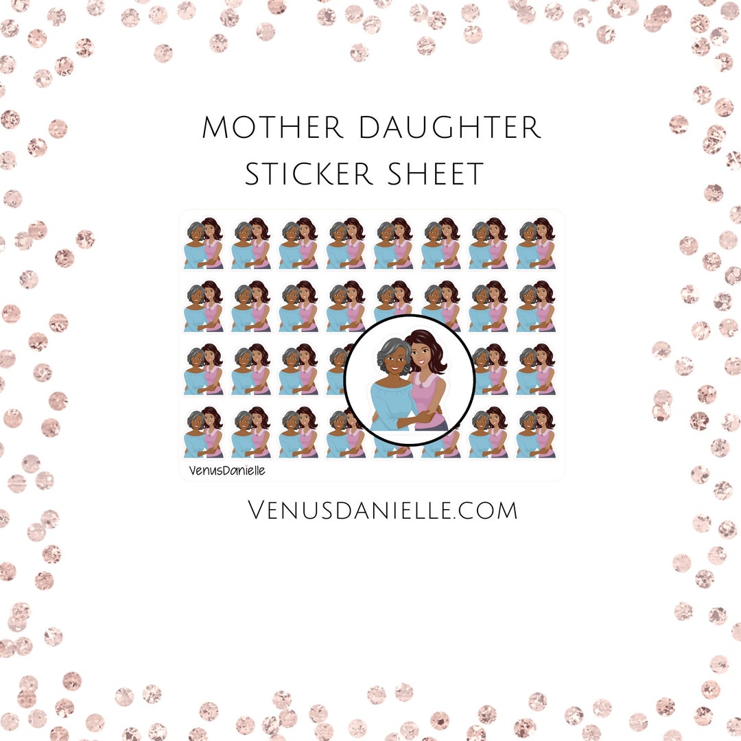 Mother Daughter Planner Stickers, African American Women Sticker ...