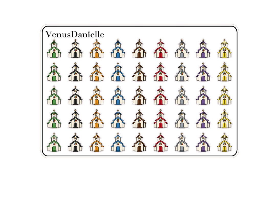 Church Planner Stickers, Worship Sticker, Church Planner, Sunday School ...