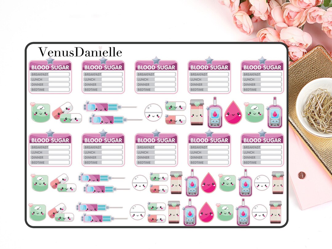 Diabetes Planner Stickers - Etsy