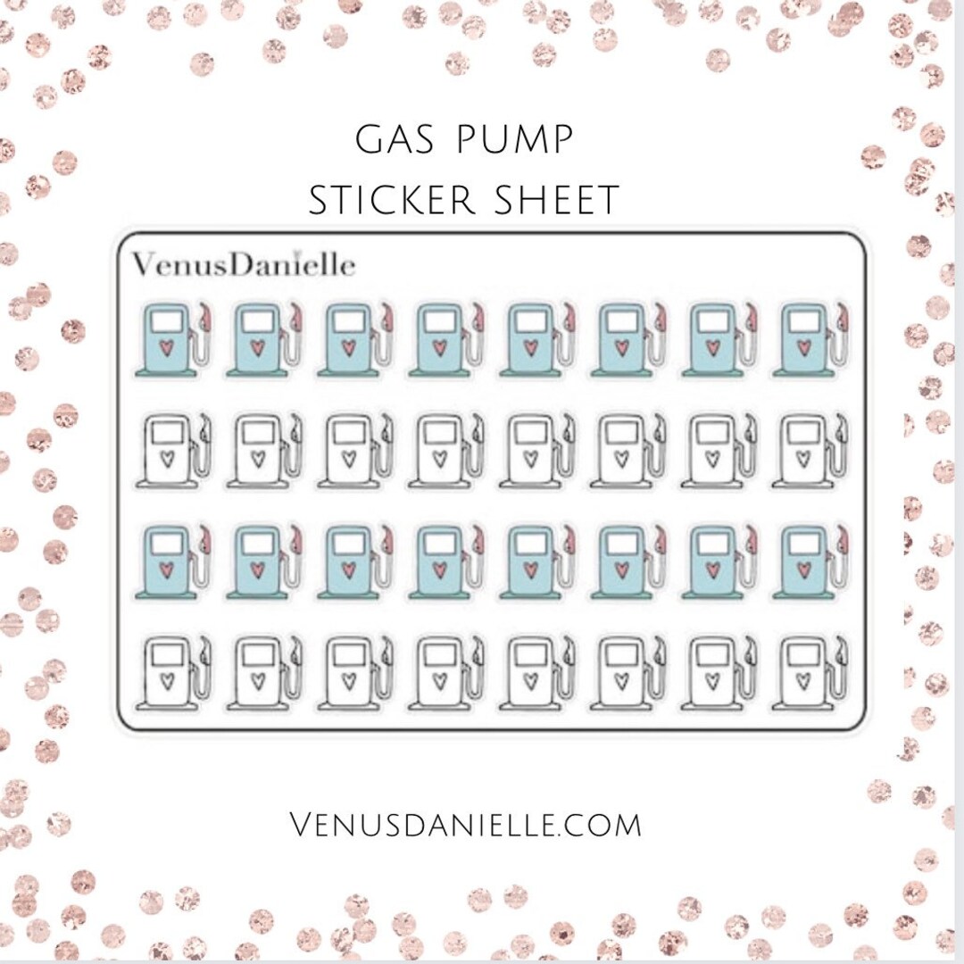 Gas Pump Doodle Stickers, Planner Sticker, Stickers for Planning ...