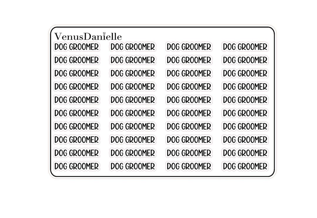 Dog Groomer Text Planner Sticker Sheet Pet Grooming Stickers, Dog Care ...