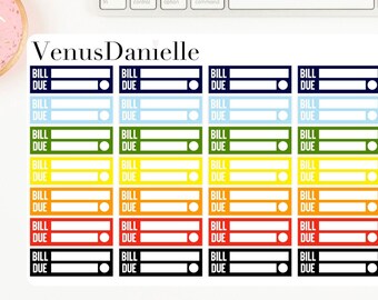 Mortgage Due Sticker, Rent Due Sticker, Household Bill Due Stickers ...