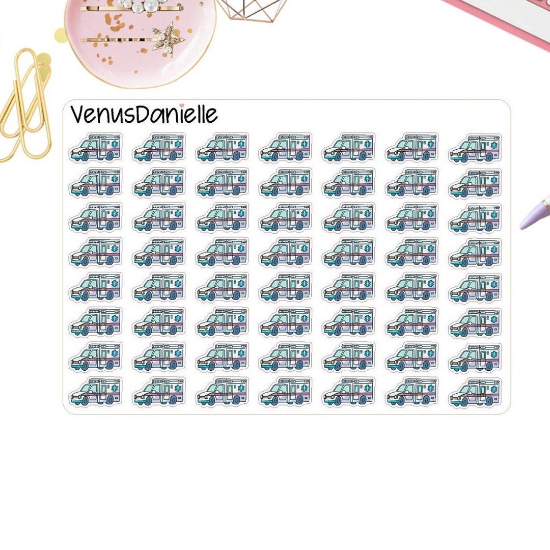 EMS Planner Sticker Sheet,emergency Medical Stickers, First Responder ...