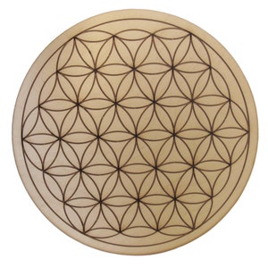 Flower of Life Altar Tile on Birch Wood 10 Inches - Etsy