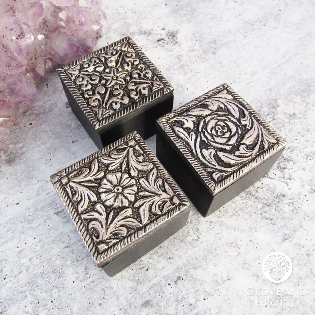 Floral Mini Trinket Box 1.5 Inches Choose Design - Etsy