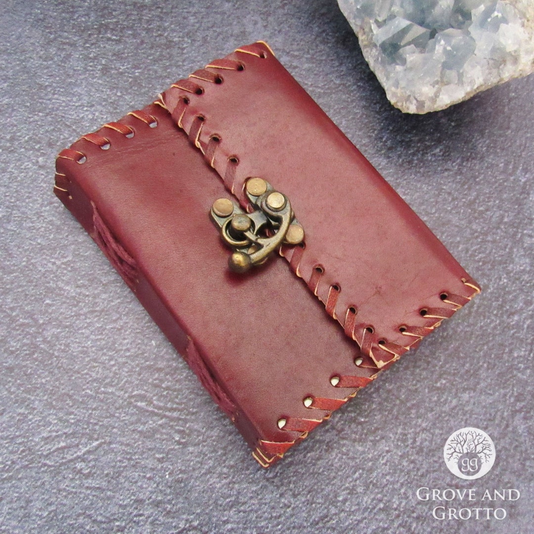 Small Leather Journal With Latch 4x5 Inches - Etsy