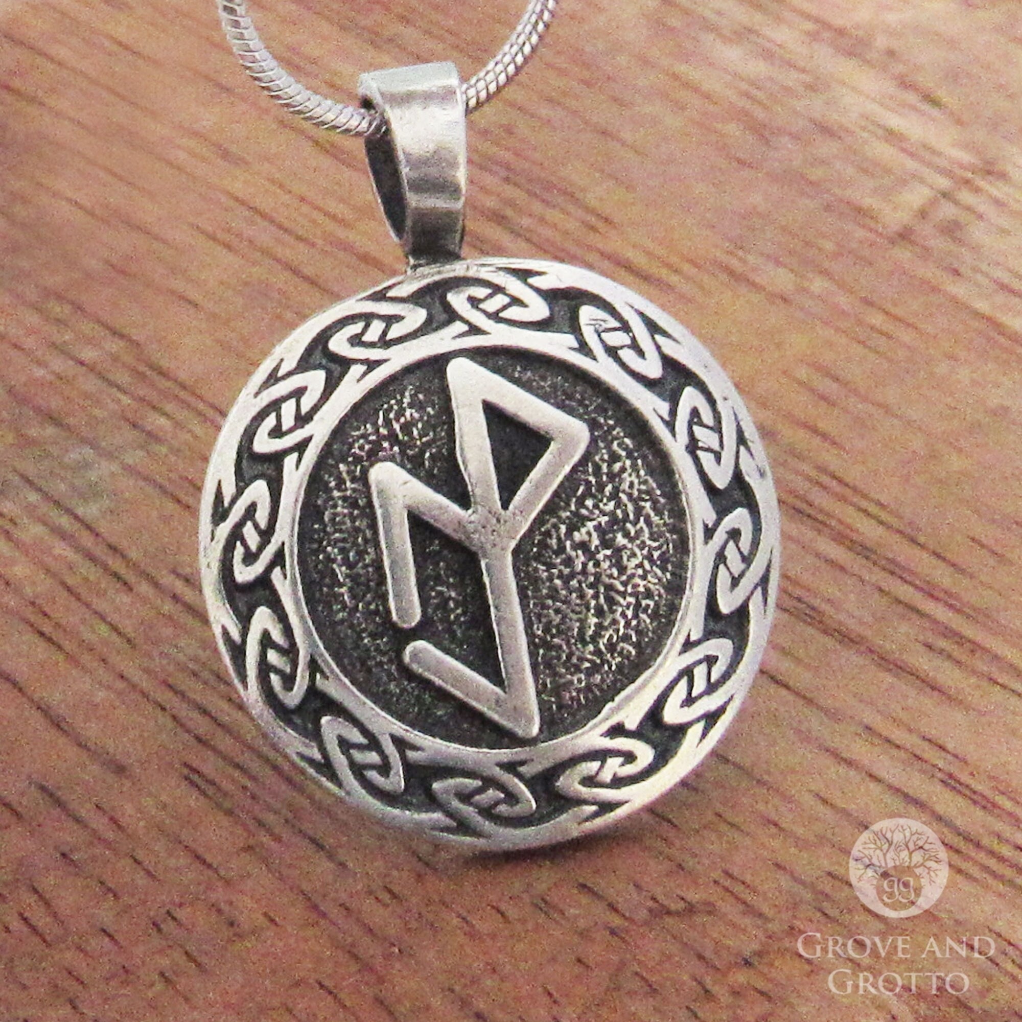 Resilience Bindrune Pewter Pendant - Etsy