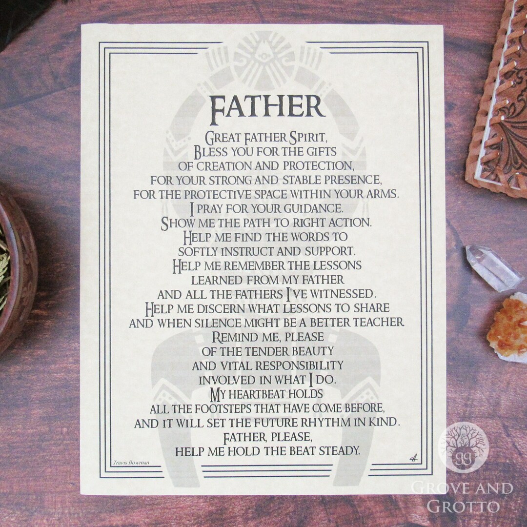 Father Prayer Parchment Poster 8.5 X 11 - Etsy