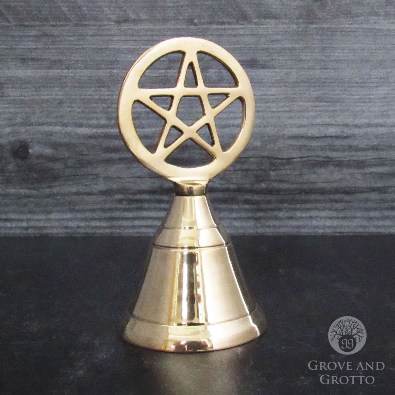 Pentagram Brass Altar Bell - Etsy