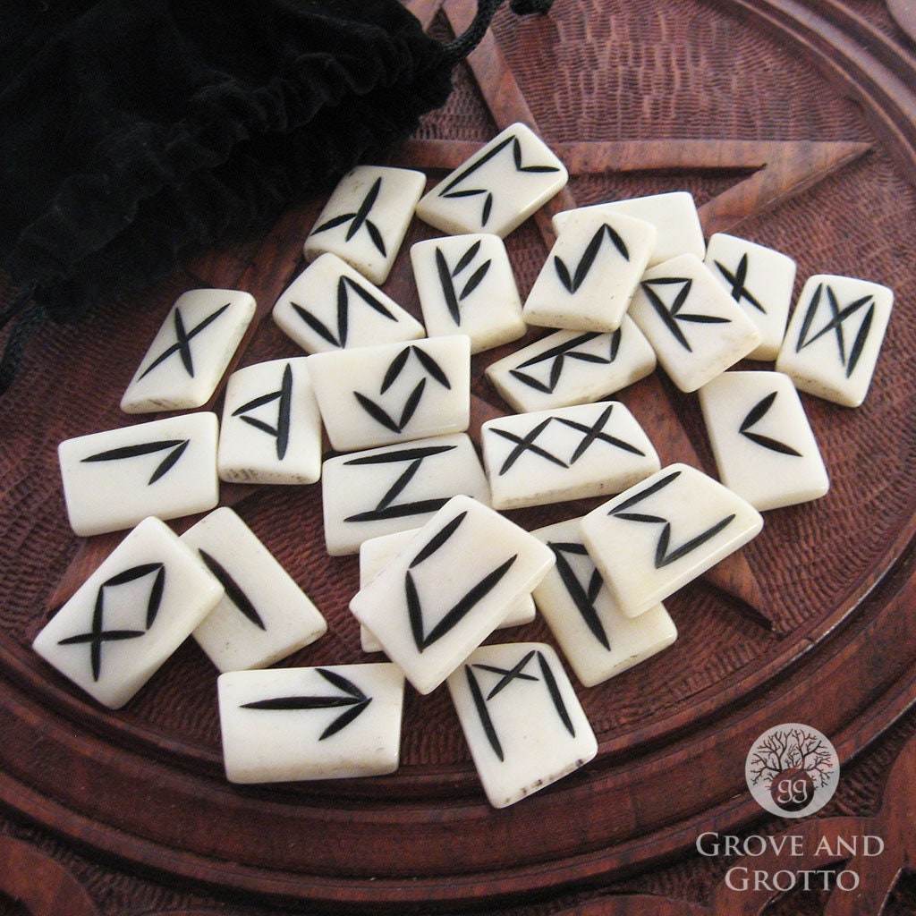 White Bone Rune Set - Etsy