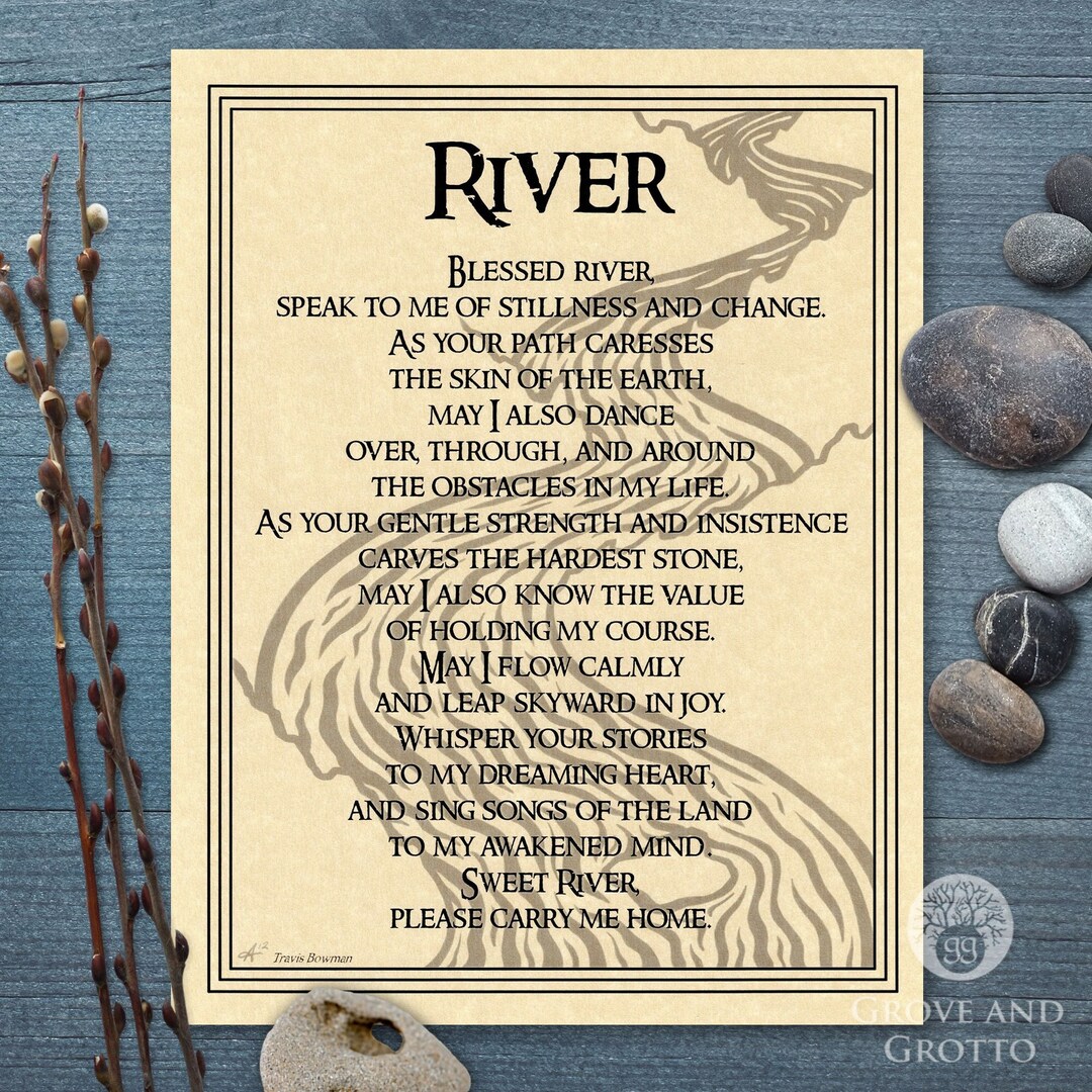 River Prayer Parchment Poster 8.5 X 11 - Etsy