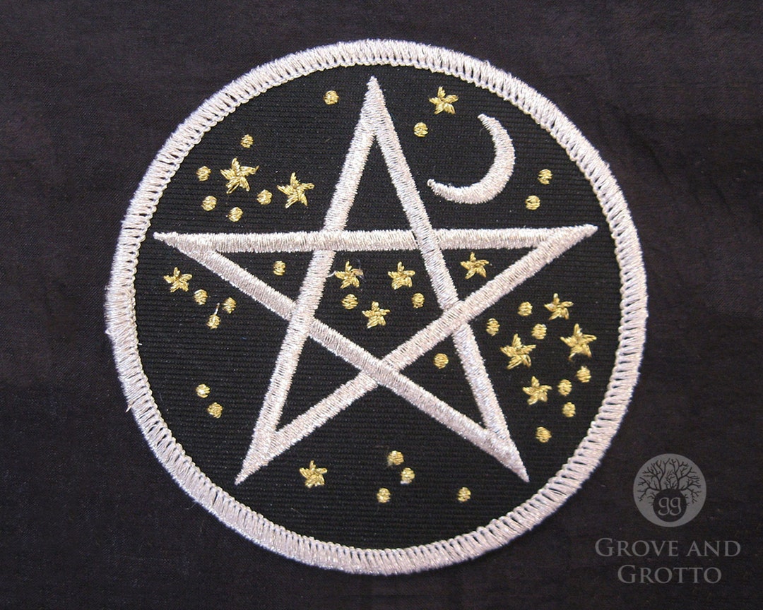 Celestial Pentagram Embroidered Patch - Etsy