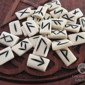 White Bone Rune Set - Etsy