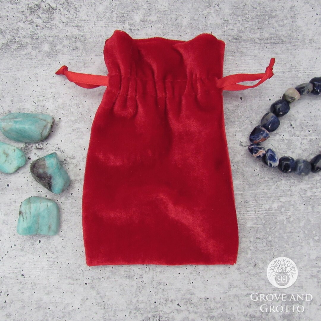 Small Velvet Bag 4x6 Inches Red - Etsy