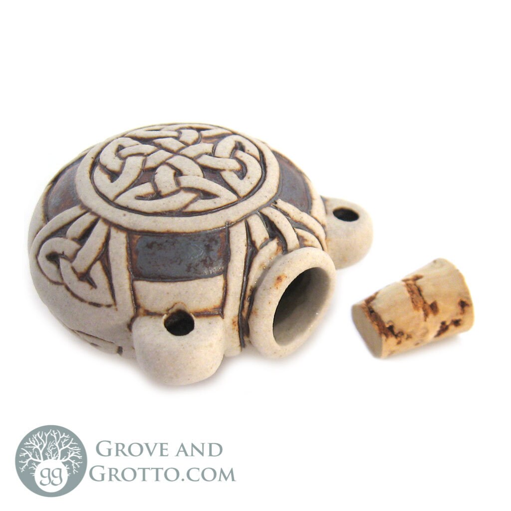 Celtic Knot Ceramic Mini Bottle - Etsy