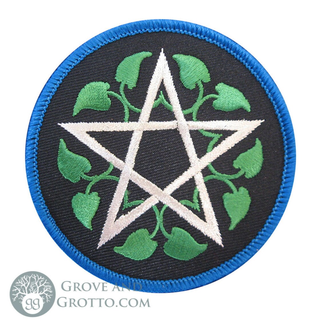Leafy Pentagram Embroidered Patch | Etsy