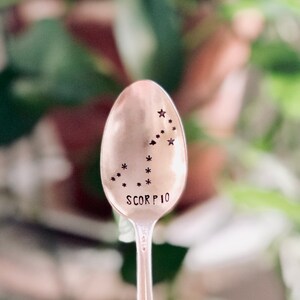 Scorpio Zodiac Constellation - Stamped Constellation - Stamped Silver ...