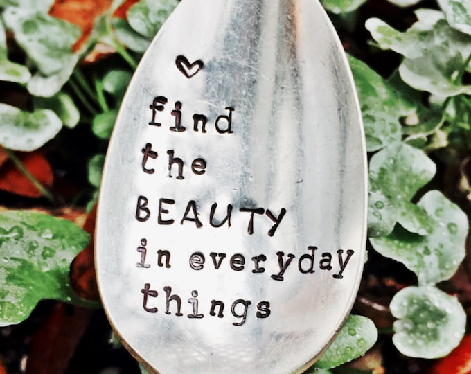 Find the Beauty in Everyday Things Daily Mantra Stamped - Etsy