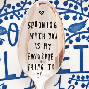 Stamped Silver Spoon, Love Spoon, Gift for Him, Gift for Her, Stamped ...