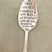 Stamped Silver Spoon, Love Poem, Gift for Him, Gift for Her, Stamped ...