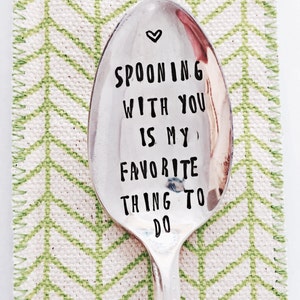 Stamped Silver Spoon, Love Spoon, Gift for Him, Gift for Her, Stamped ...