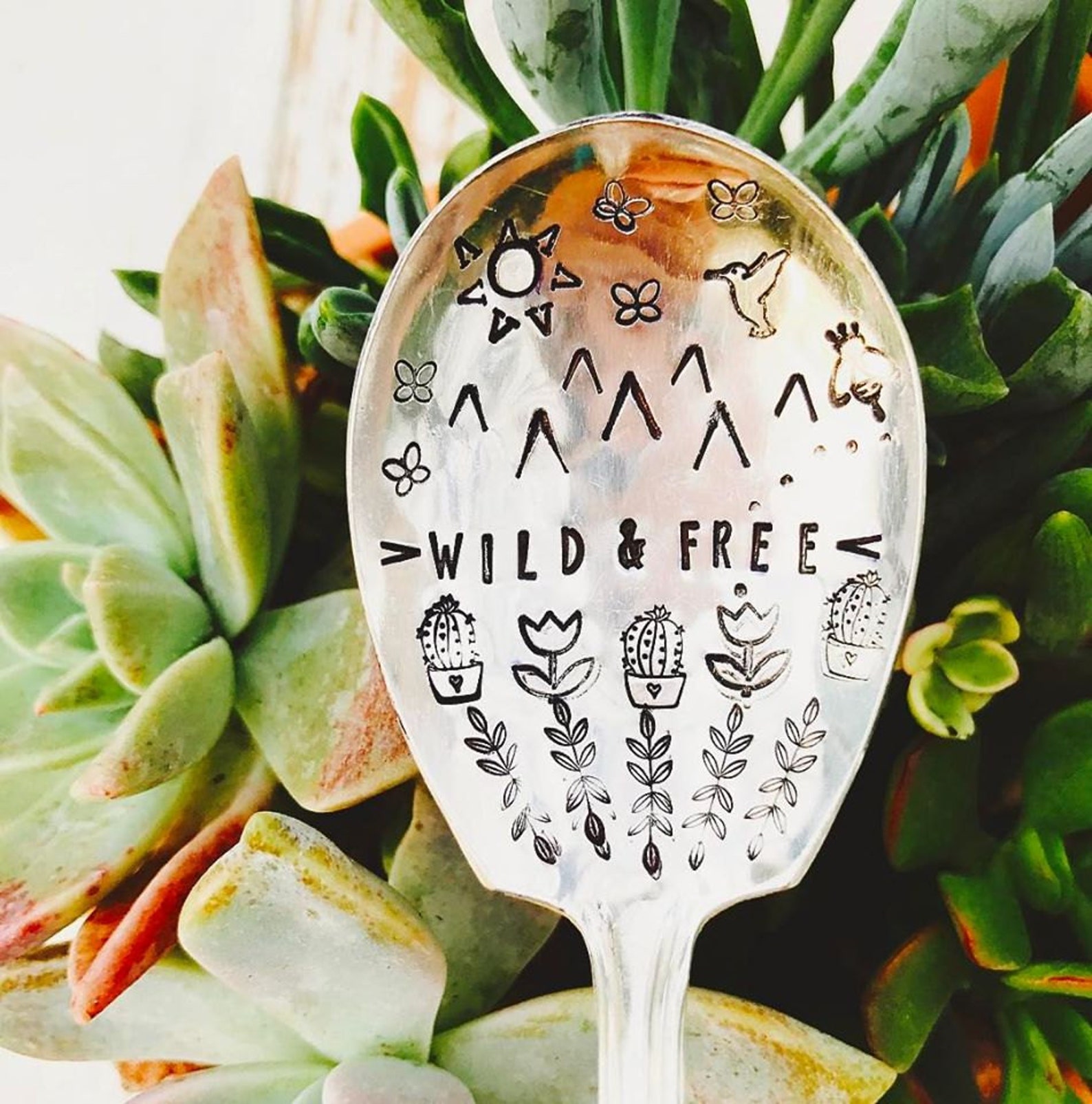 Wild and Free Stamped Spoon Christmas Gift Love is Stocking - Etsy