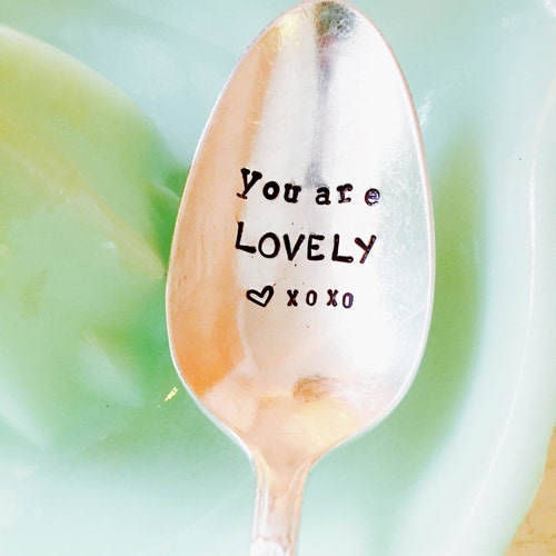 Stamped Silver Spoon Love Poem Gift for Him Gift for Her - Etsy