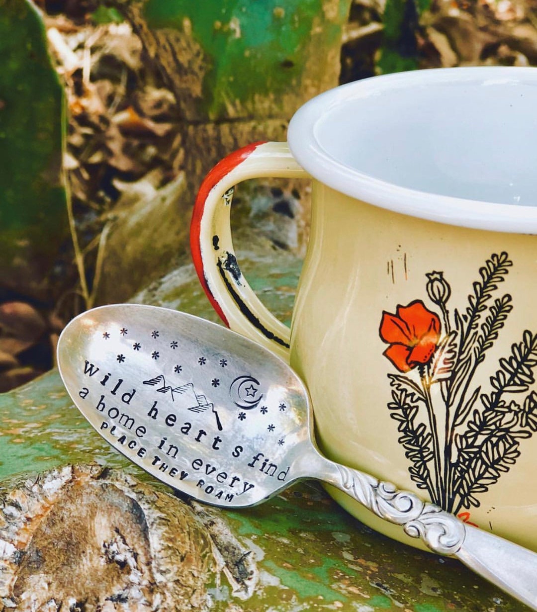 Stamped Silver Spoon - Coffee Spoon - Stamped Coffee Spoon - Love Gift ...