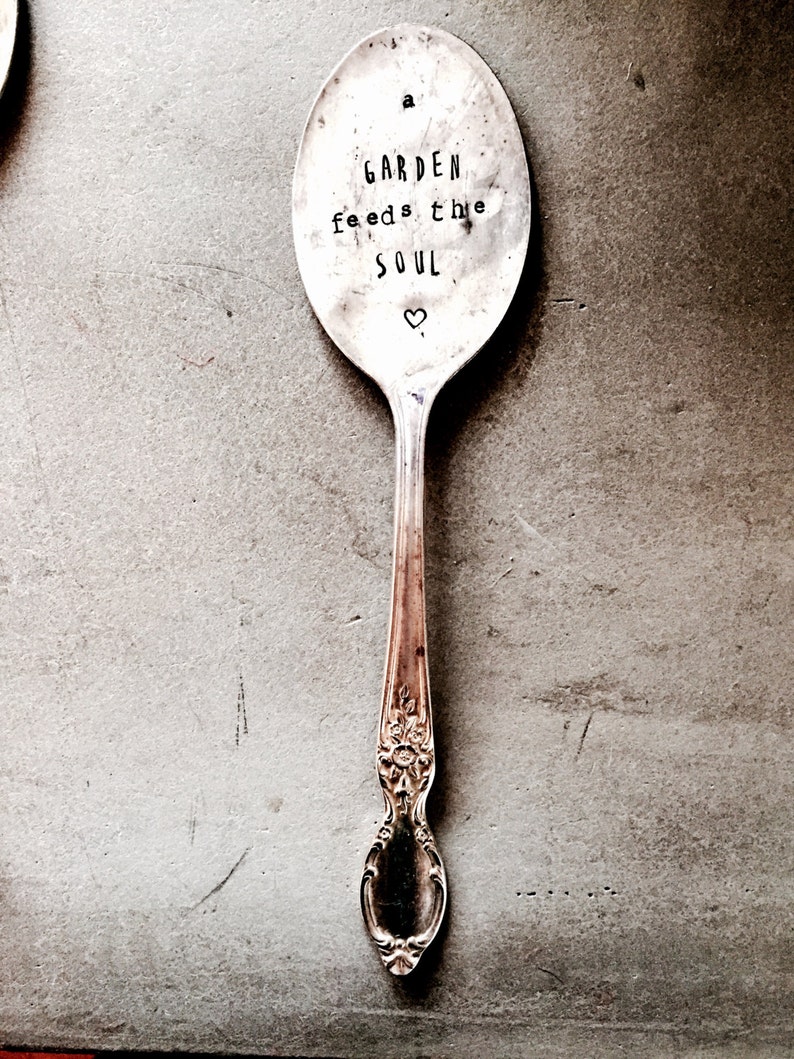 Garden Marker Garden Spoon Silver Spoon Gardener Gift | Etsy