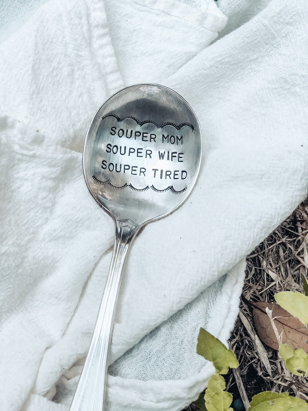Super Mom Spoon- Stamped Soup Spoon - Gift for Mom Stamped Spoon ...