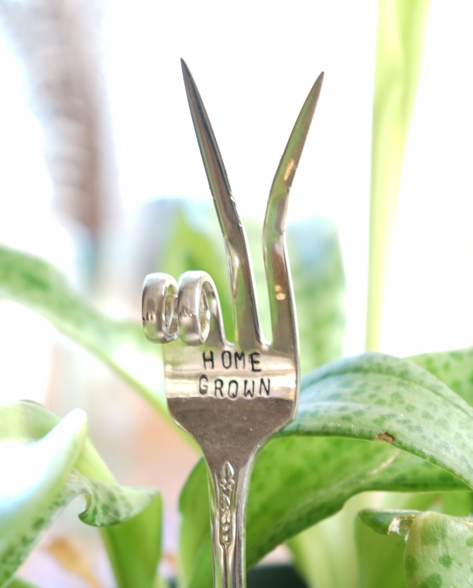 Hand Stamped Garden Marker, Rustic Garden Accessory, Home Grown ...