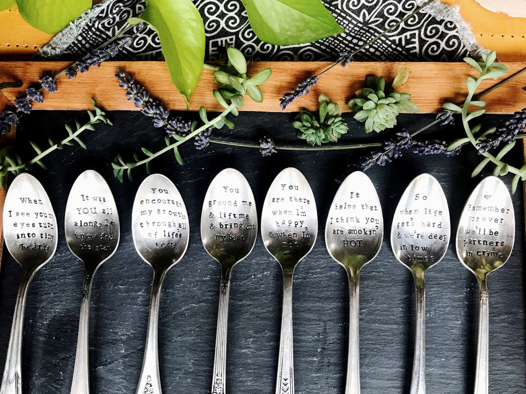 Spoon Poetry Series Wedding Gift Shower Gift Coffee Spoons Love Poem ...