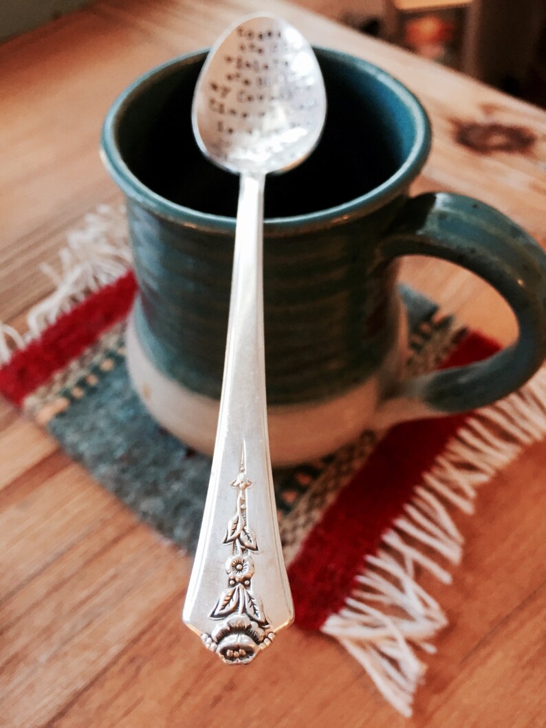Stamped Silver Spoon Love Poem Gift For Him Gift For Her | Etsy