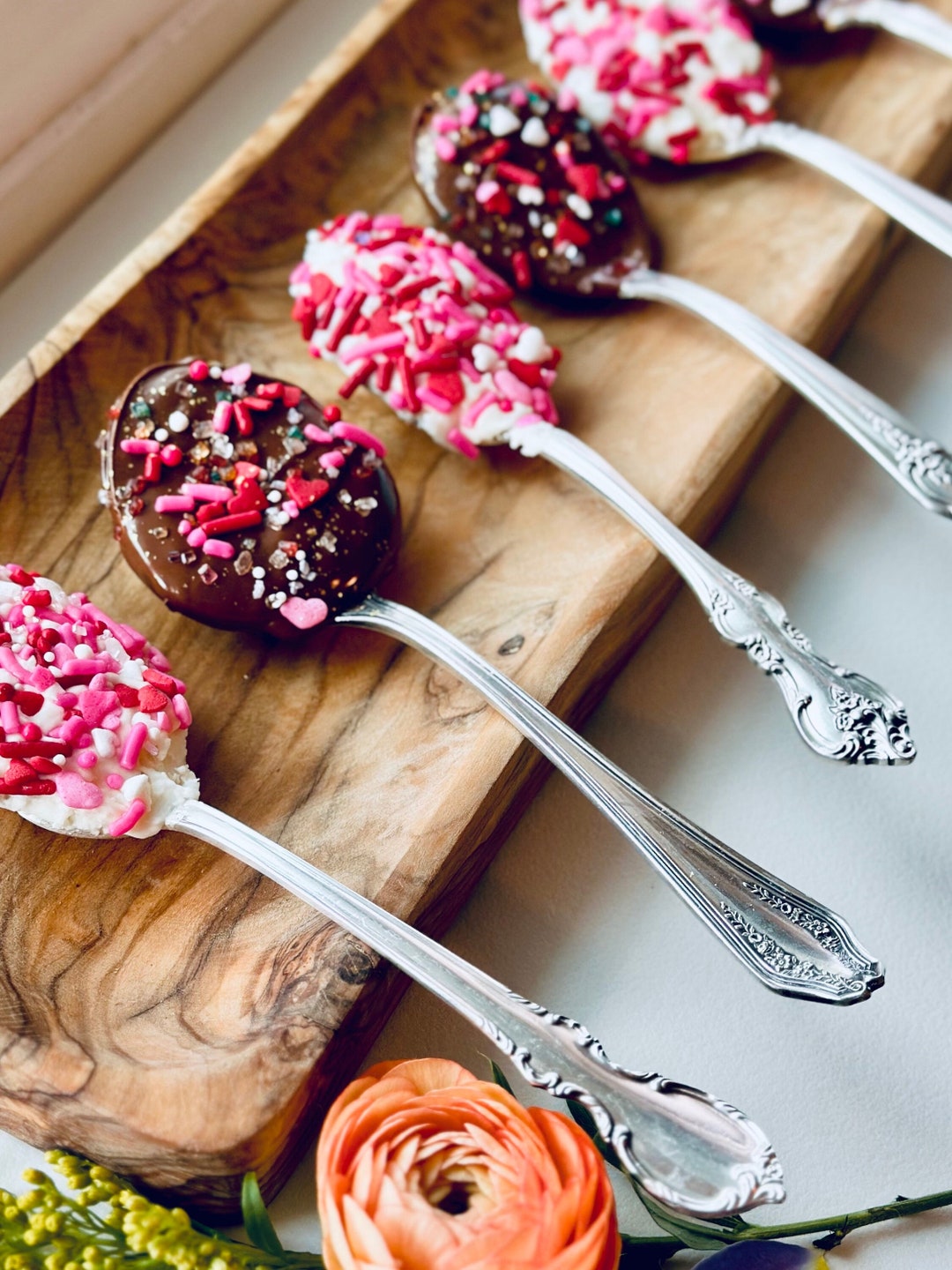 Chocolate Stirrer Hot Cocoa Spoon Mocha Late Stamped Silver Spoon ...