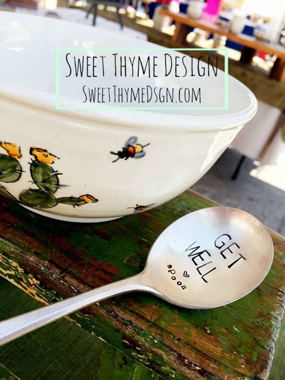 Get Well Spoon, Stamped Silver Spoon, Get Well Gift, Stamped Silver ...