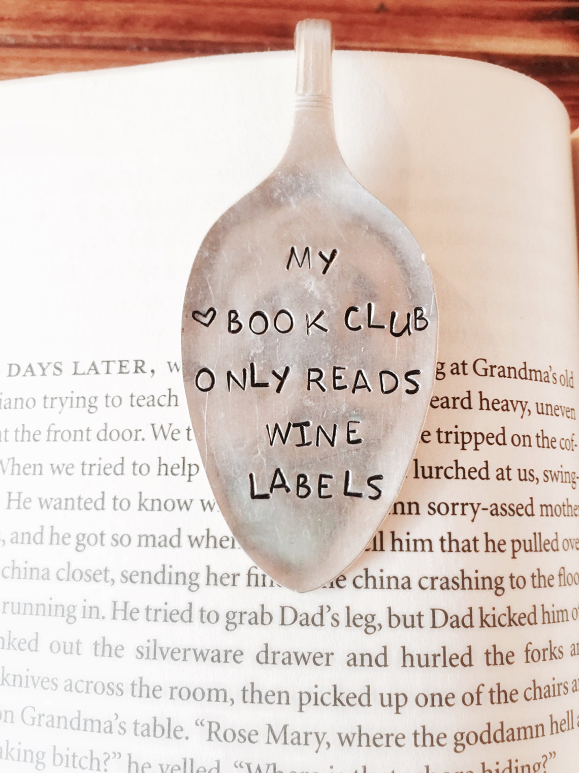 My Book Club Only Reads Wine Labels Vintage Bookmark Stamped - Etsy