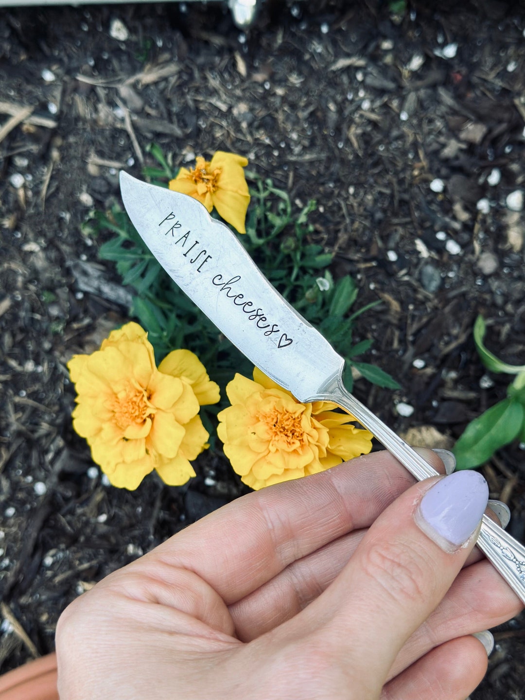 PRAISE CHEESES | Charcuterie Spreader - Stamped Knife, Foodie Gift ...