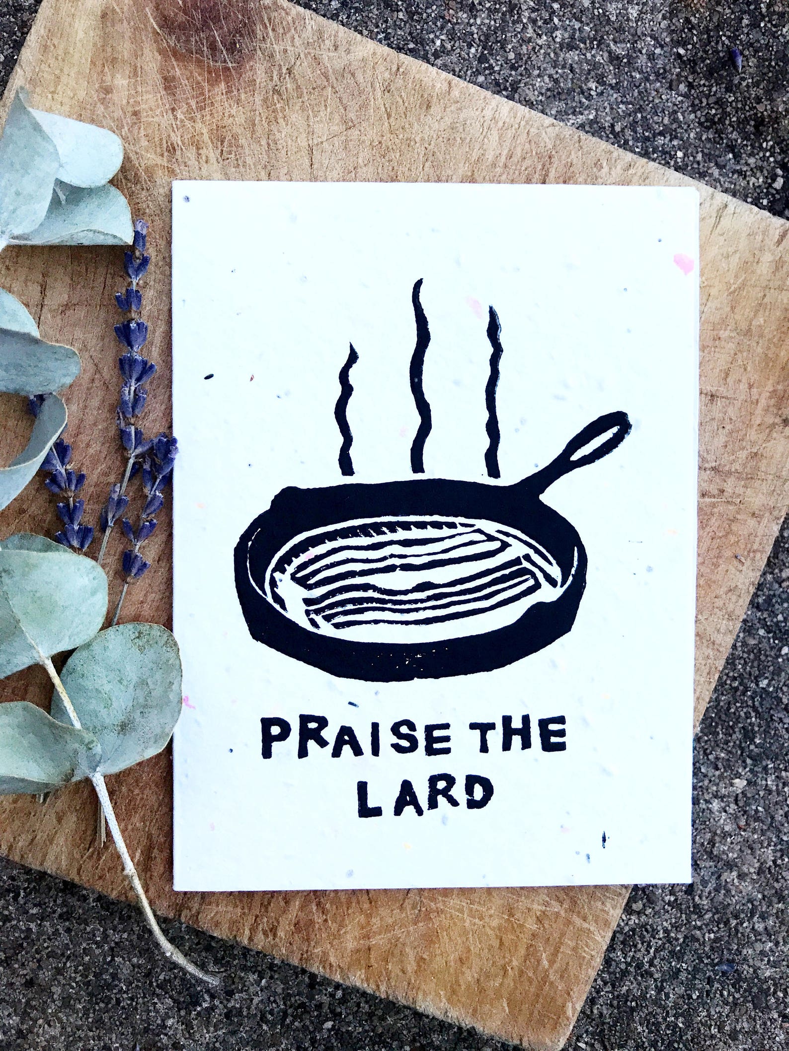 Praise the Lard Bacon Bacon Lover Husband Card Seed | Etsy