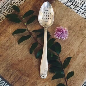 Fancy Ass Spoon Stamped Silver Spoon Coffee Spoon Stamped Coffee Spoon ...