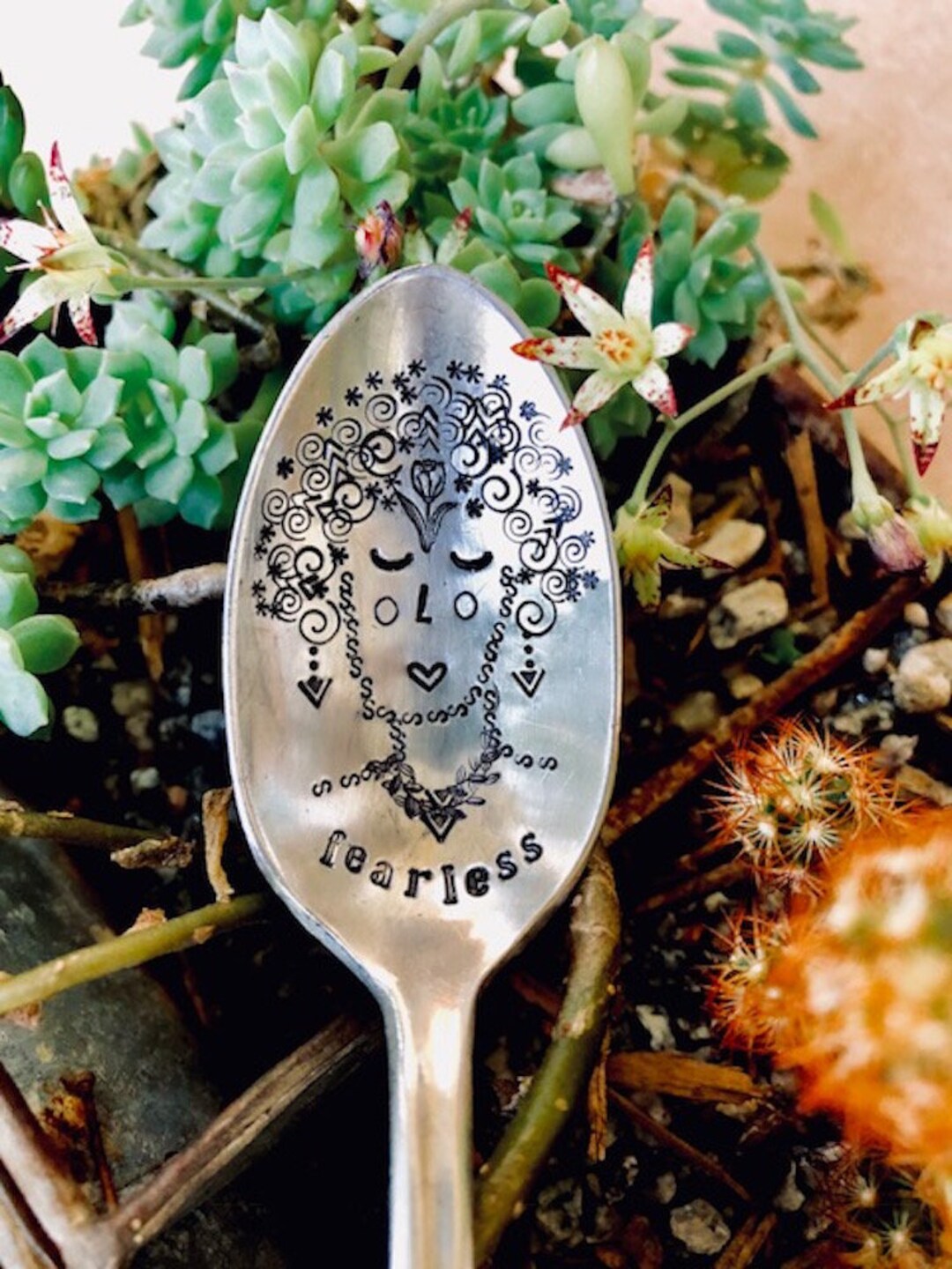 Coffee Spoon - Stamped Silver Spoon - Mama Bird - Mother's Day Gift ...