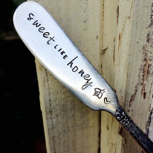 Sweet Like Honey Stamped Butter Spreader, Housewarming Gift, Unique ...