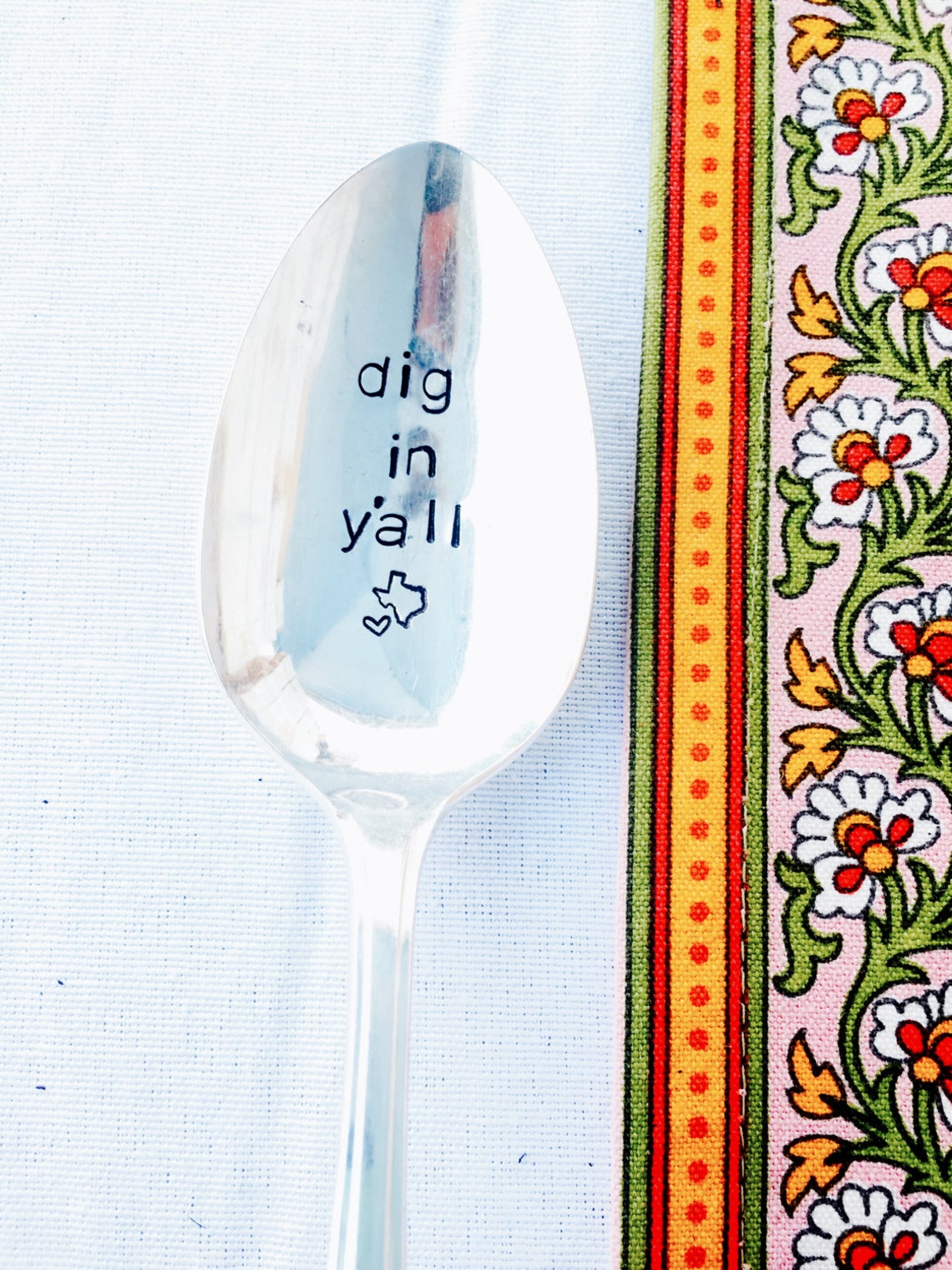 Dig in Y'all Texas Spoon Serving Spoon Holiday Spoon Christmas Spoon ...