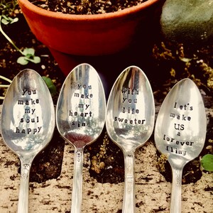 Spoon Poetry Series - Wedding Gift - Shower Gift - Coffee Spoons - Love ...