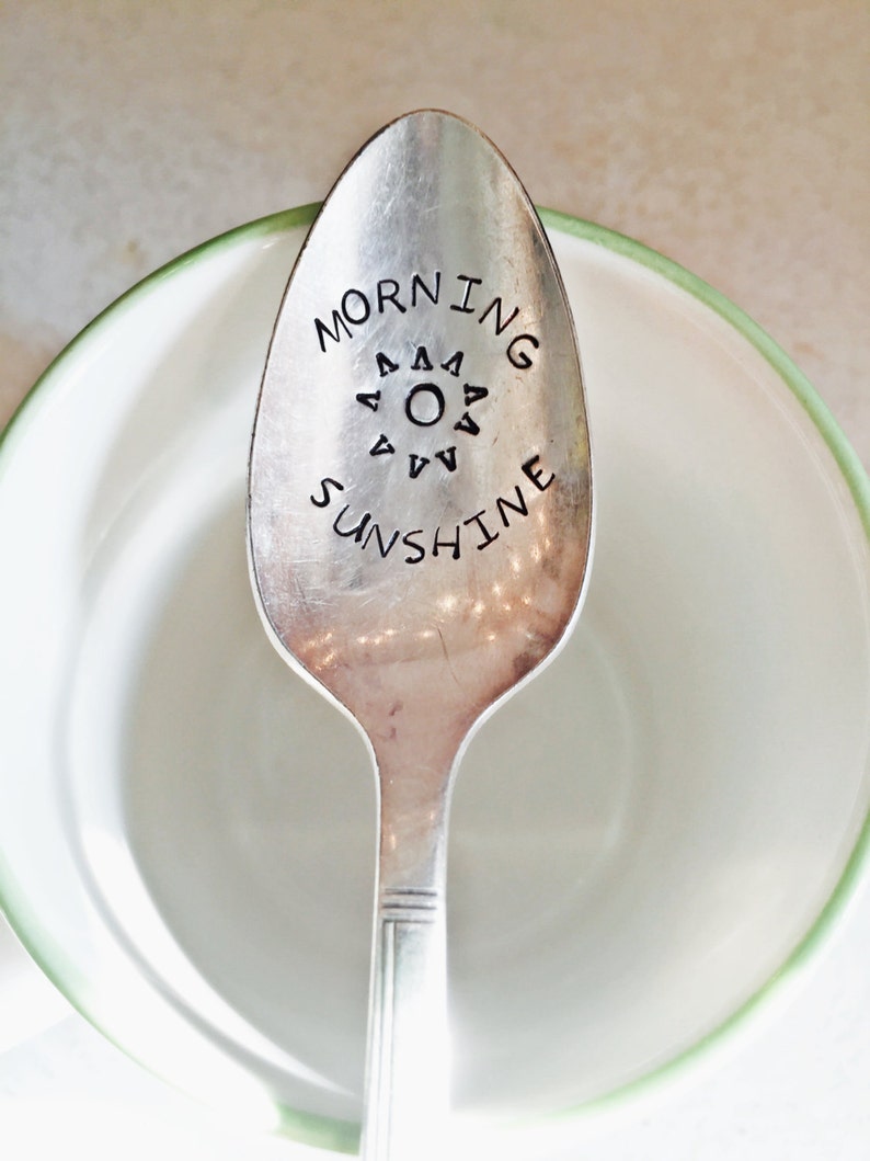 Morning Sunshine Spoon Tea Spoon Stamped Silver Spoon - Etsy