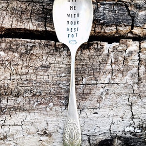 Hit Me With Your Best Pot Stamped Spoon Christmas Gift Love is Stocking ...