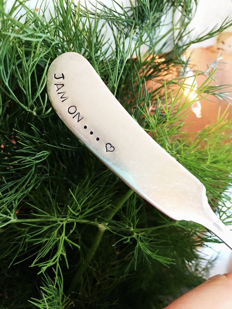 Jam on Stamped Butter Spreader Jam Knife Jelly Knife - Etsy