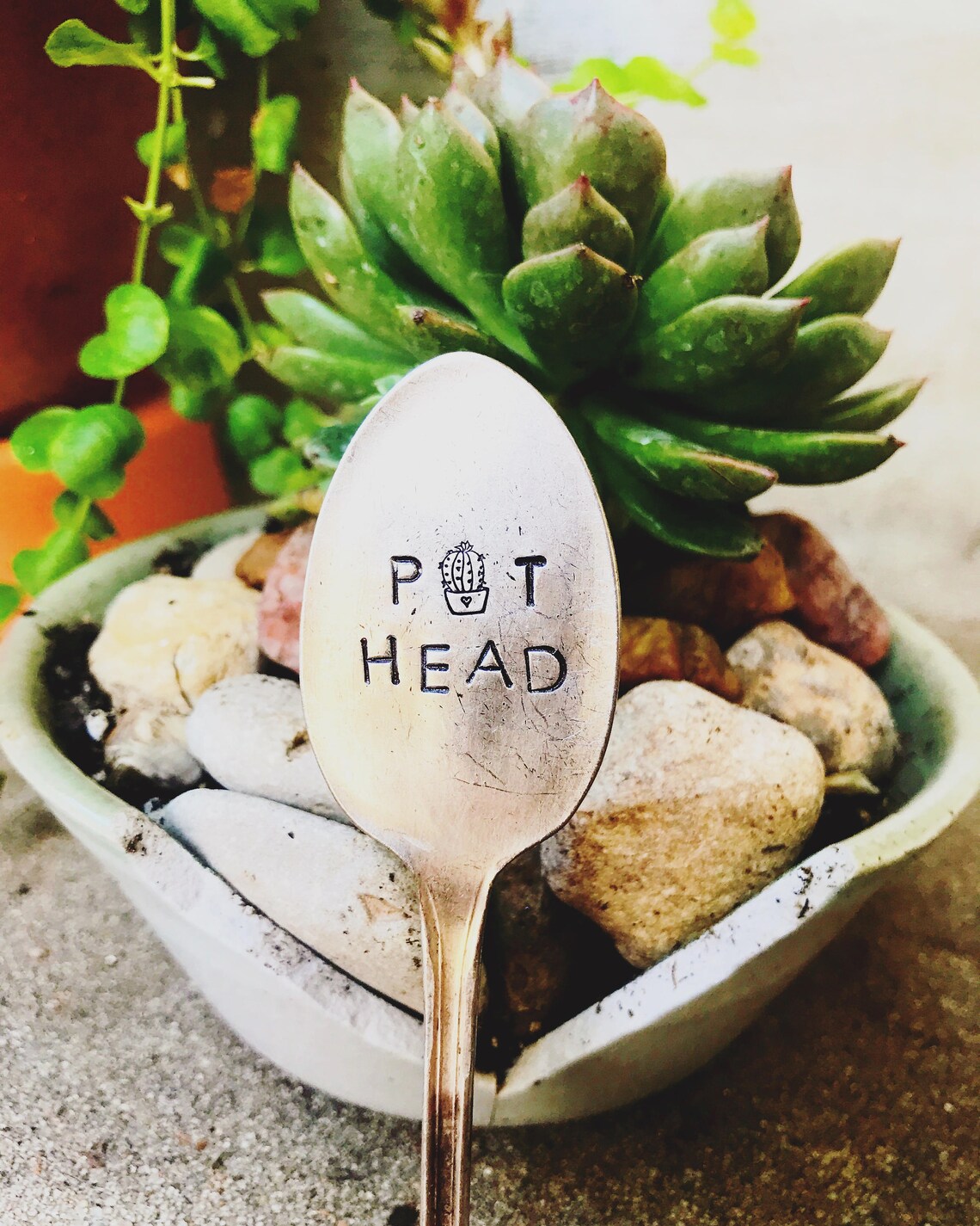 Pot Head Garden Marker Garden Spoon Garden Sign Gardener - Etsy