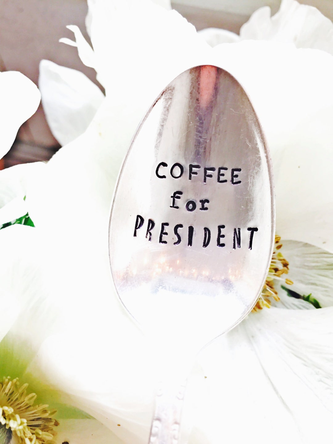 Coffee for President Stamped Silver Spoon Stamped Silver Stamped Coffee ...