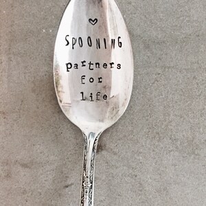 Stamped Silver Spoon, Love Spoon, Gift for Him, Gift for Her, Stamped ...