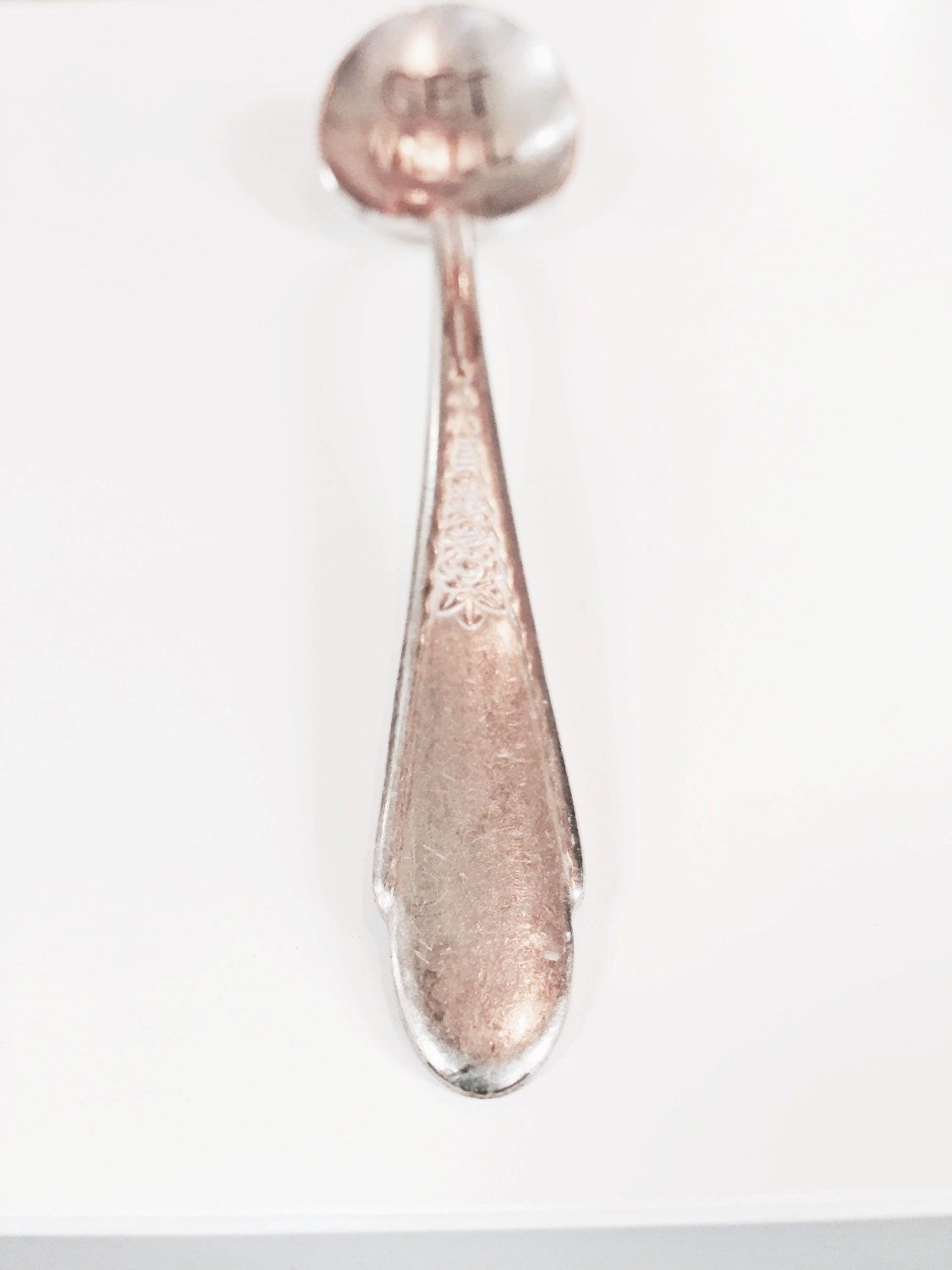 Get Well Spoon Stamped Silver Spoon Get Well Gift Stamped | Etsy